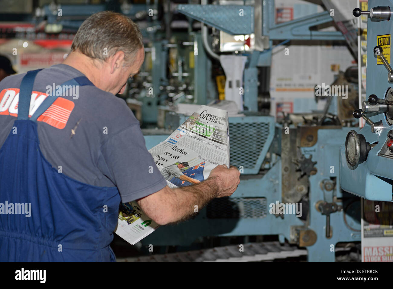 Newspaper Worker Printing Press High Resolution Stock Photography and ...
