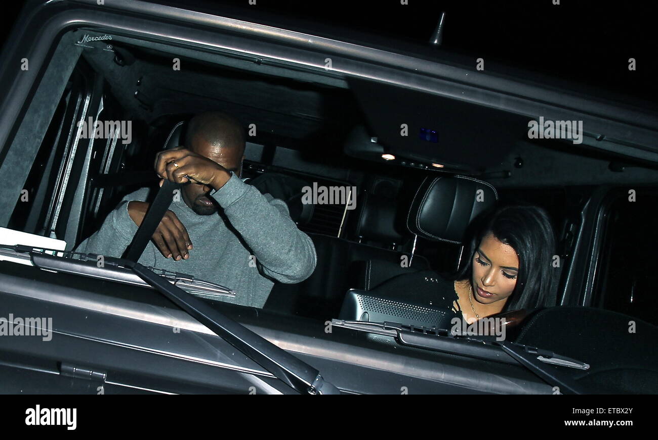 Kim Kardashian and Kanye West leave Giorgio Baldi restaurant after ...