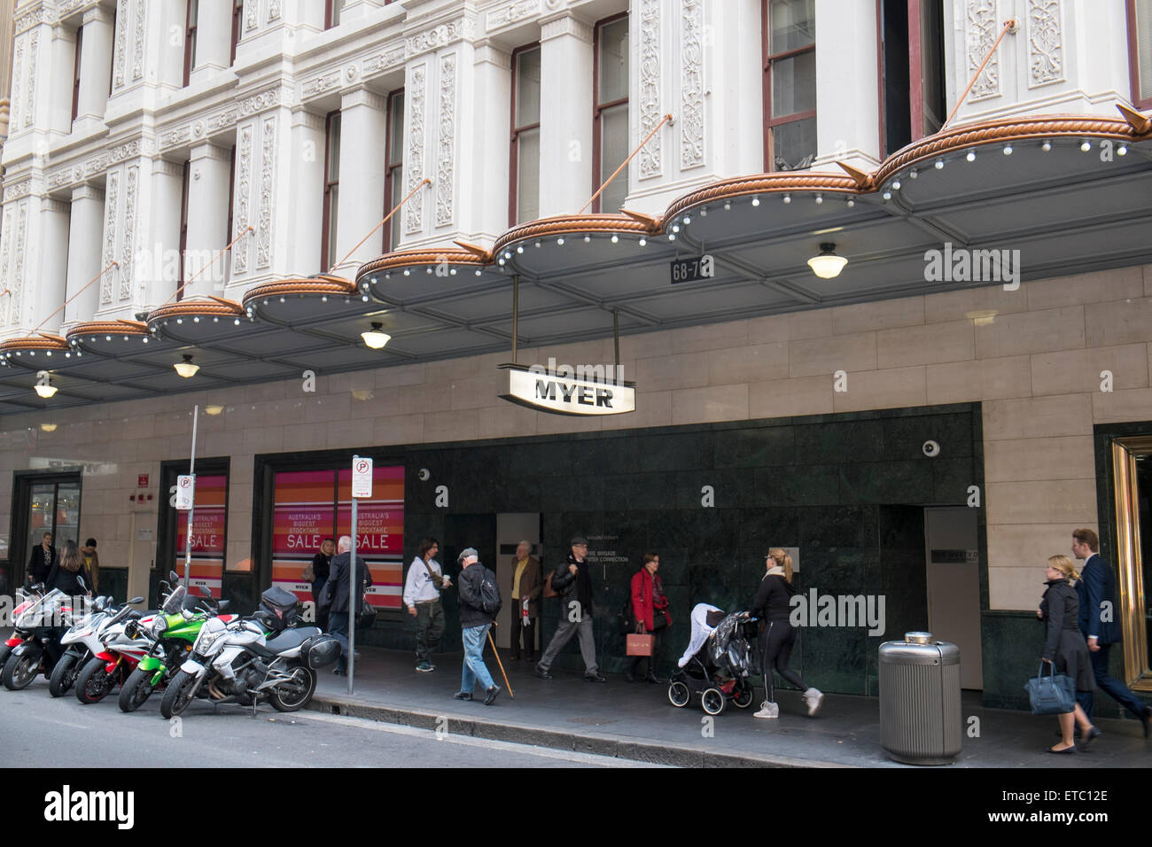 Myer Department Store in Market Street in Sydney central business ...