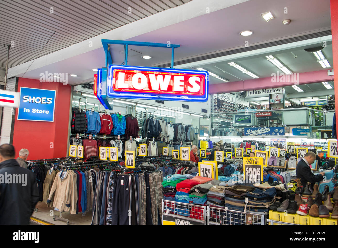 Lowes clothing store in George Street Sydney city centre,NSW, Australia ...