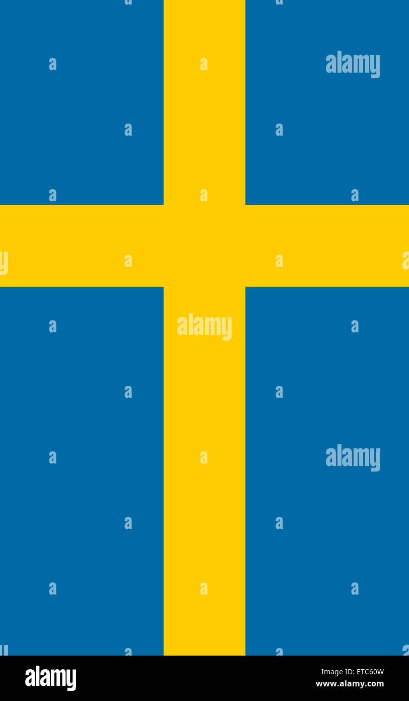 Official Flag of Sweden Flat Large Size Vertical Stock Photo - Alamy