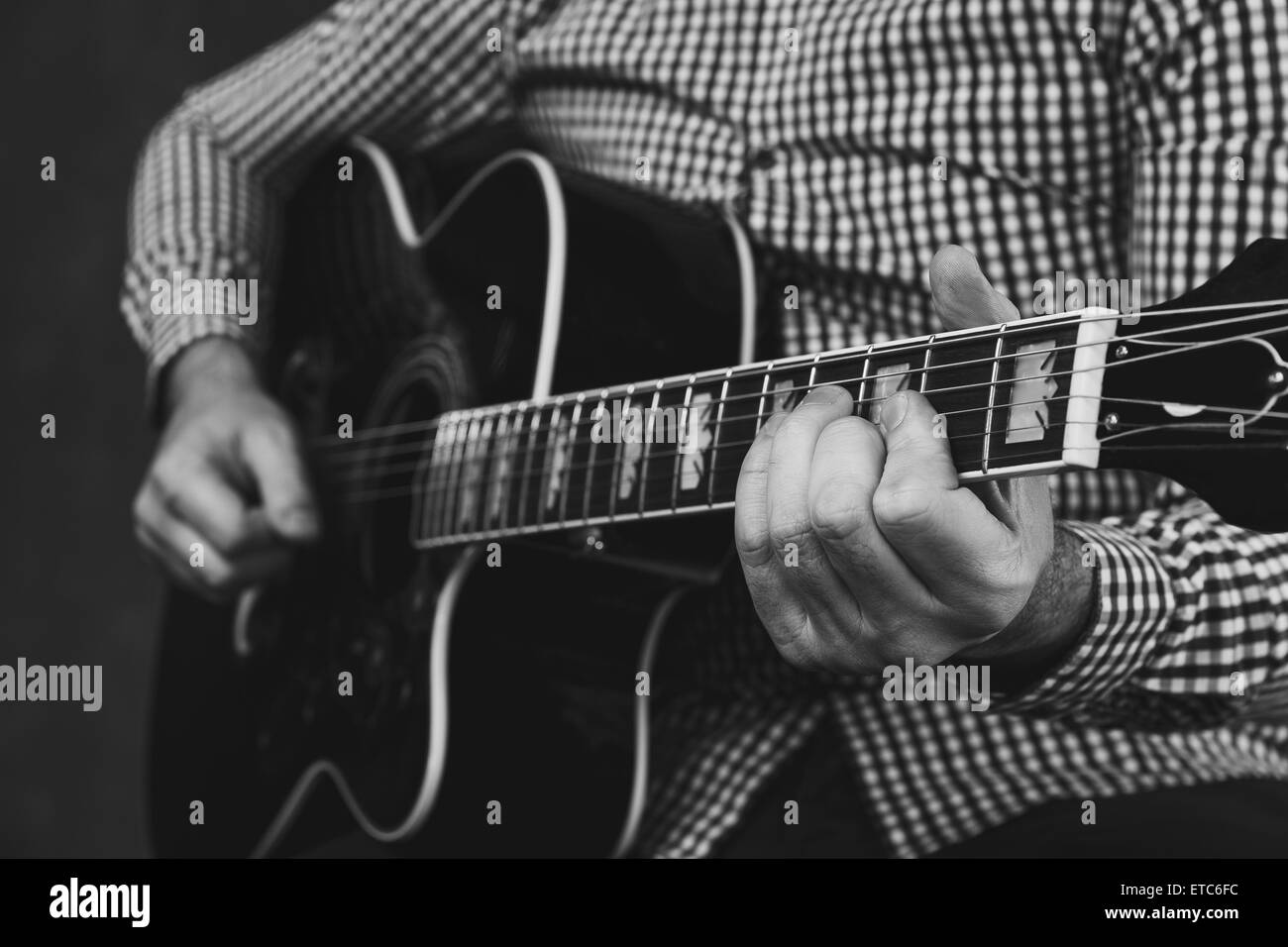 acoustic guitar tuning and playing close up Stock Photo - Alamy