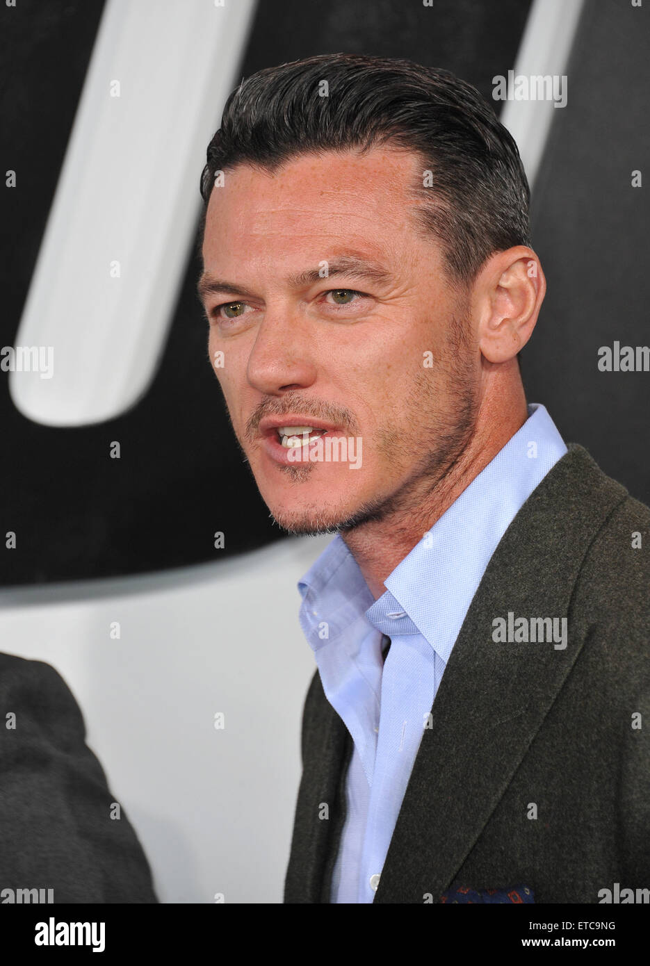 LOS ANGELES, CA - APRIL 1, 2015: Luke Evans at the world premiere of ...