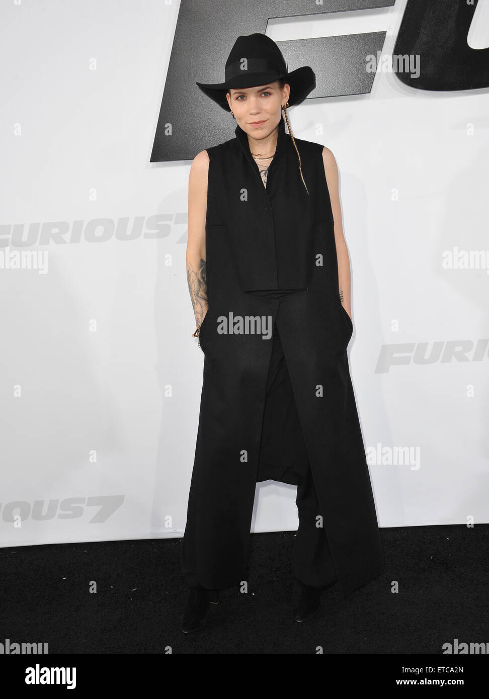 LOS ANGELES, CA - APRIL 1, 2015: Singer Skylar Grey at the world ...
