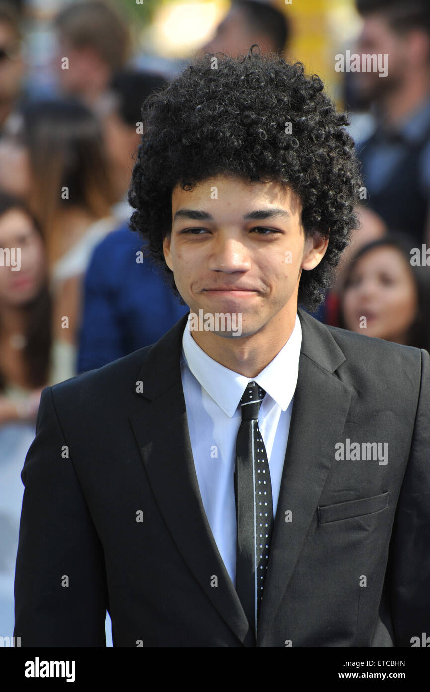 LOS ANGELES, CA - APRIL 12, 2015: Justice Smith at the 2015 MTV Movie ...