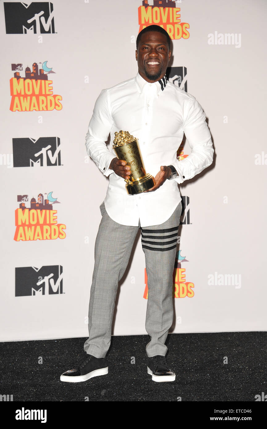 LOS ANGELES, CA - APRIL 12, 2015: Kevin Hart at the 2015 MTV Movie ...