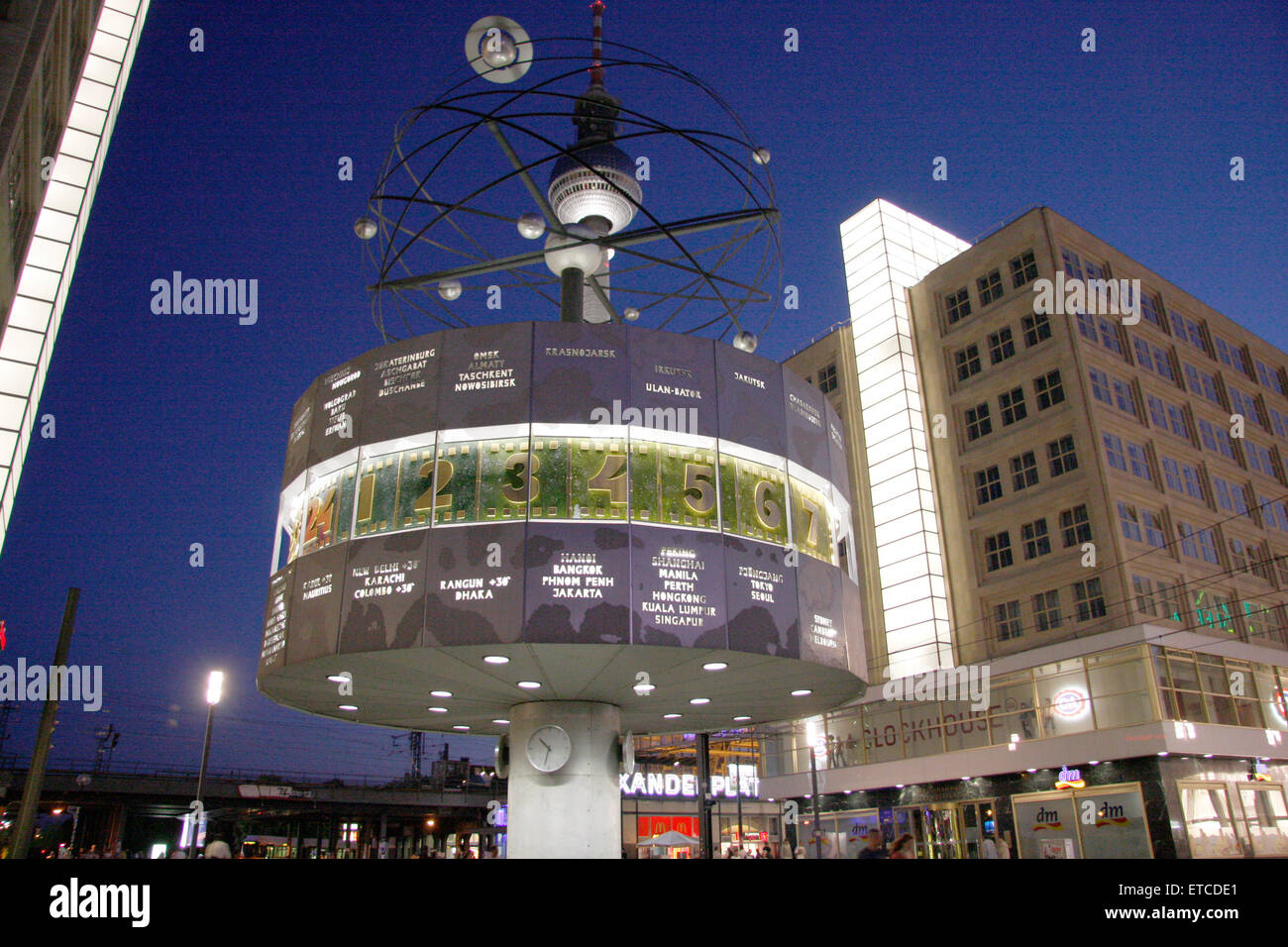 JULY 2009 - BERLIN: the "Weltzeituhr" (world time clock), in the ...