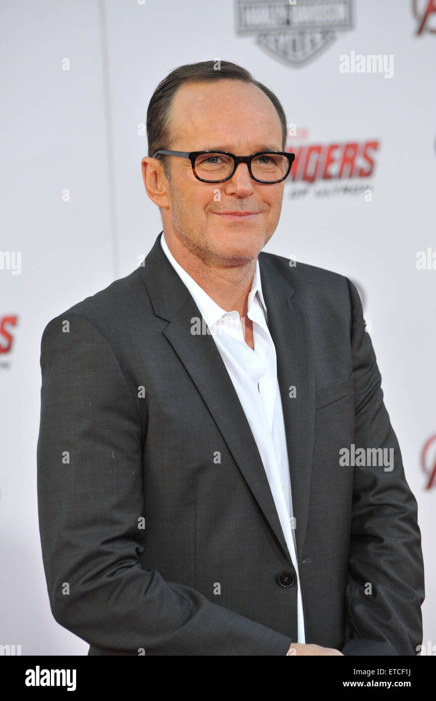LOS ANGELES, CA - APRIL 13, 2015: Clark Gregg at the world premiere of ...