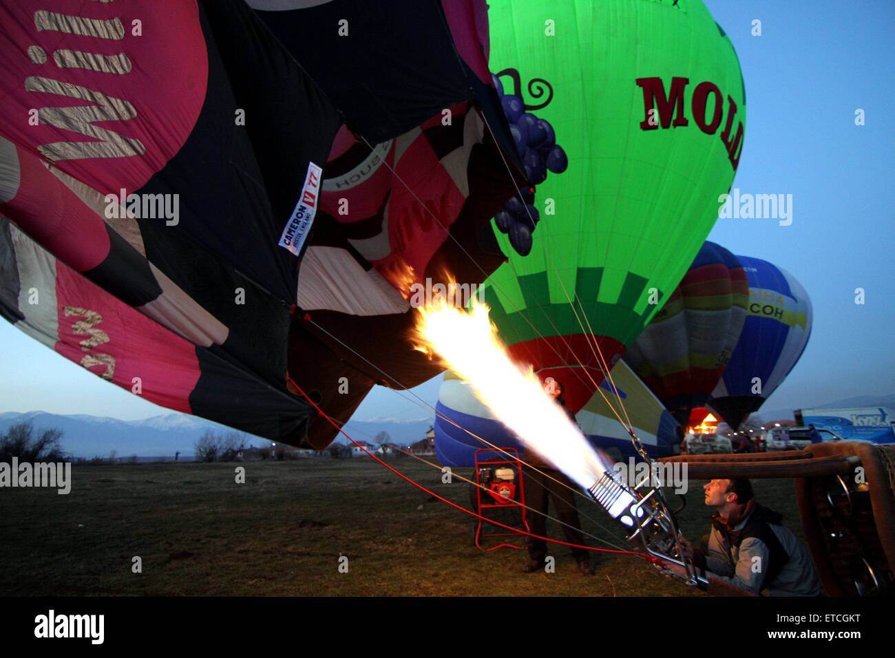 Balloon pilots from around the world congregate near the town of Bansko ...