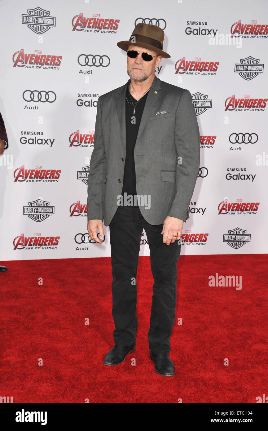 LOS ANGELES, CA - APRIL 13, 2015: Michael Rooker at the world premiere ...