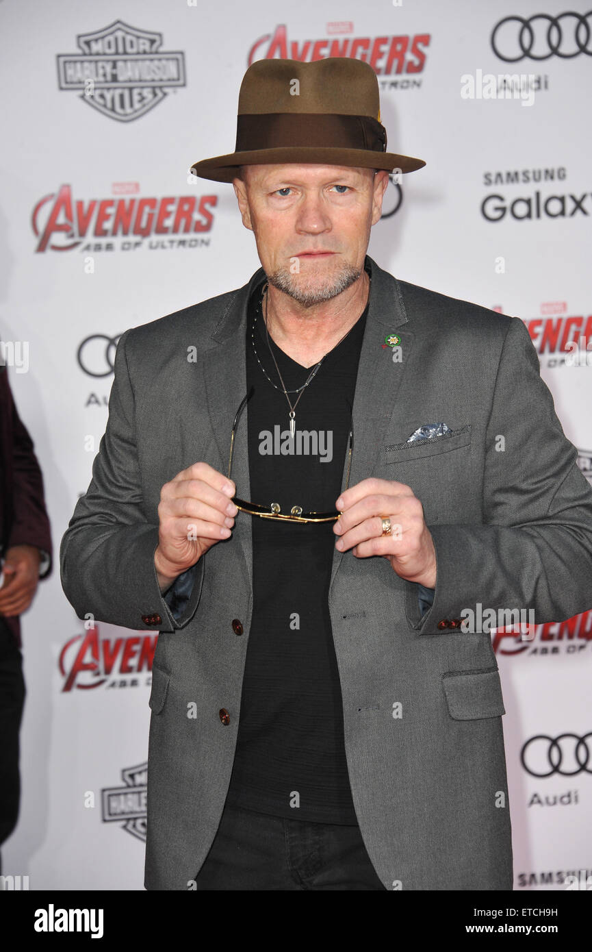 LOS ANGELES, CA - APRIL 13, 2015: Michael Rooker at the world premiere ...
