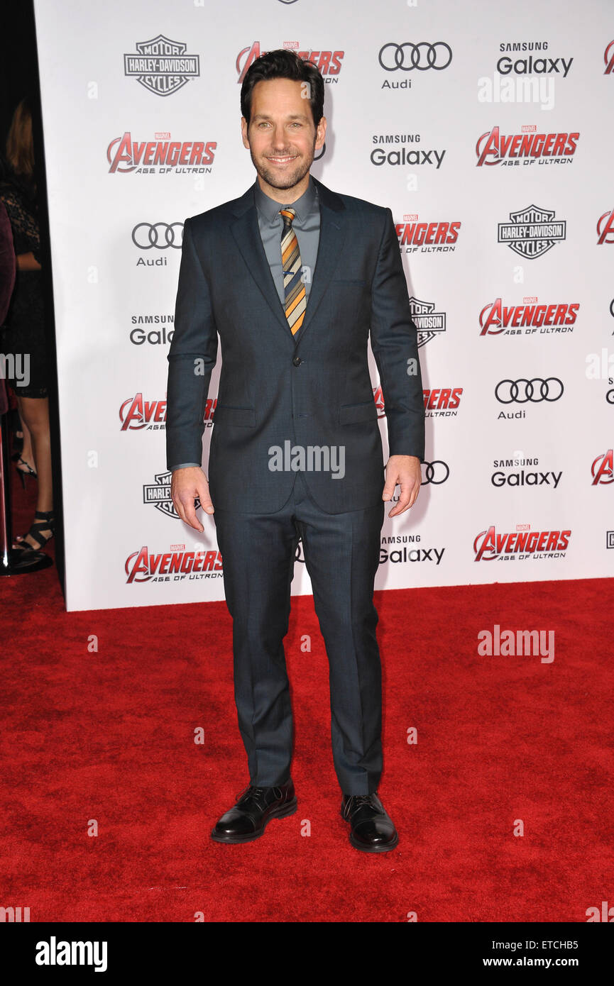 LOS ANGELES, CA - APRIL 13, 2015: Paul Rudd at the world premiere of ...