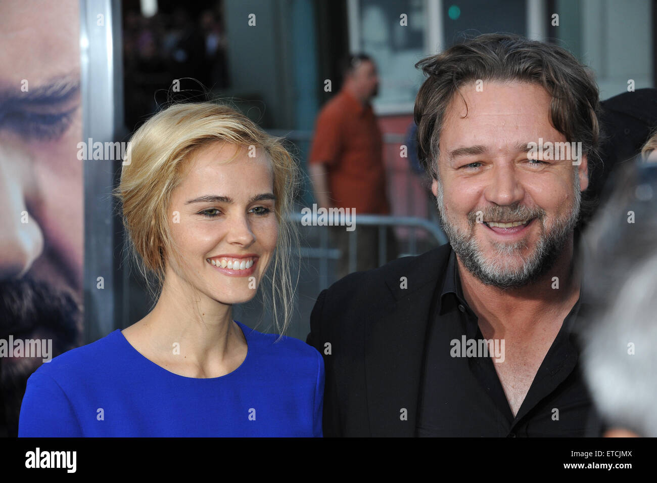 LOS ANGELES, CA - APRIL 16, 2015: Russell Crowe & Isabel Lucas at the ...