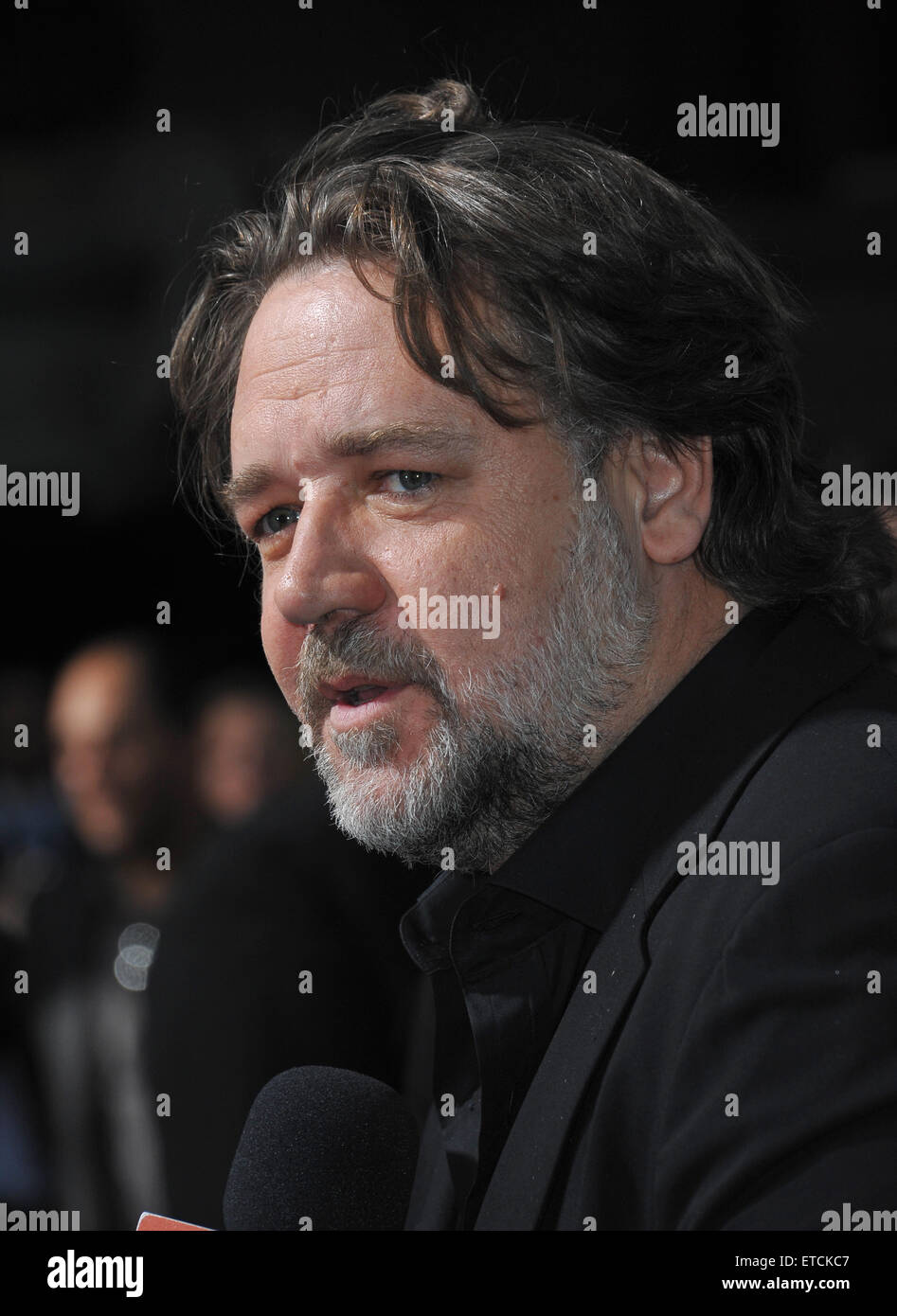 LOS ANGELES, CA - APRIL 16, 2015: Russell Crowe at the Los Angeles ...