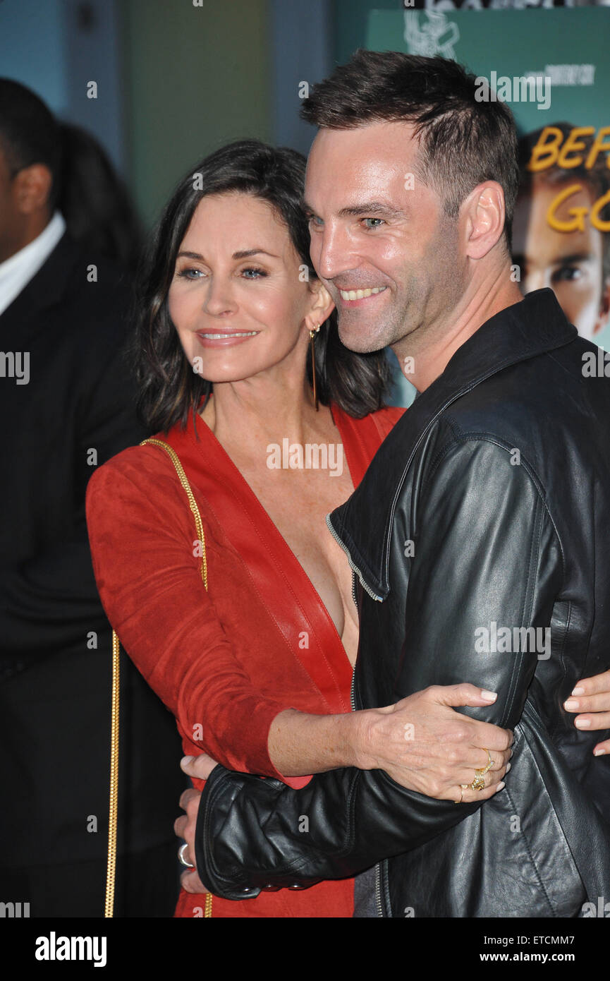 LOS ANGELES, CA - APRIL 20, 2015: Courteney Cox & Johnny McDaid at the ...
