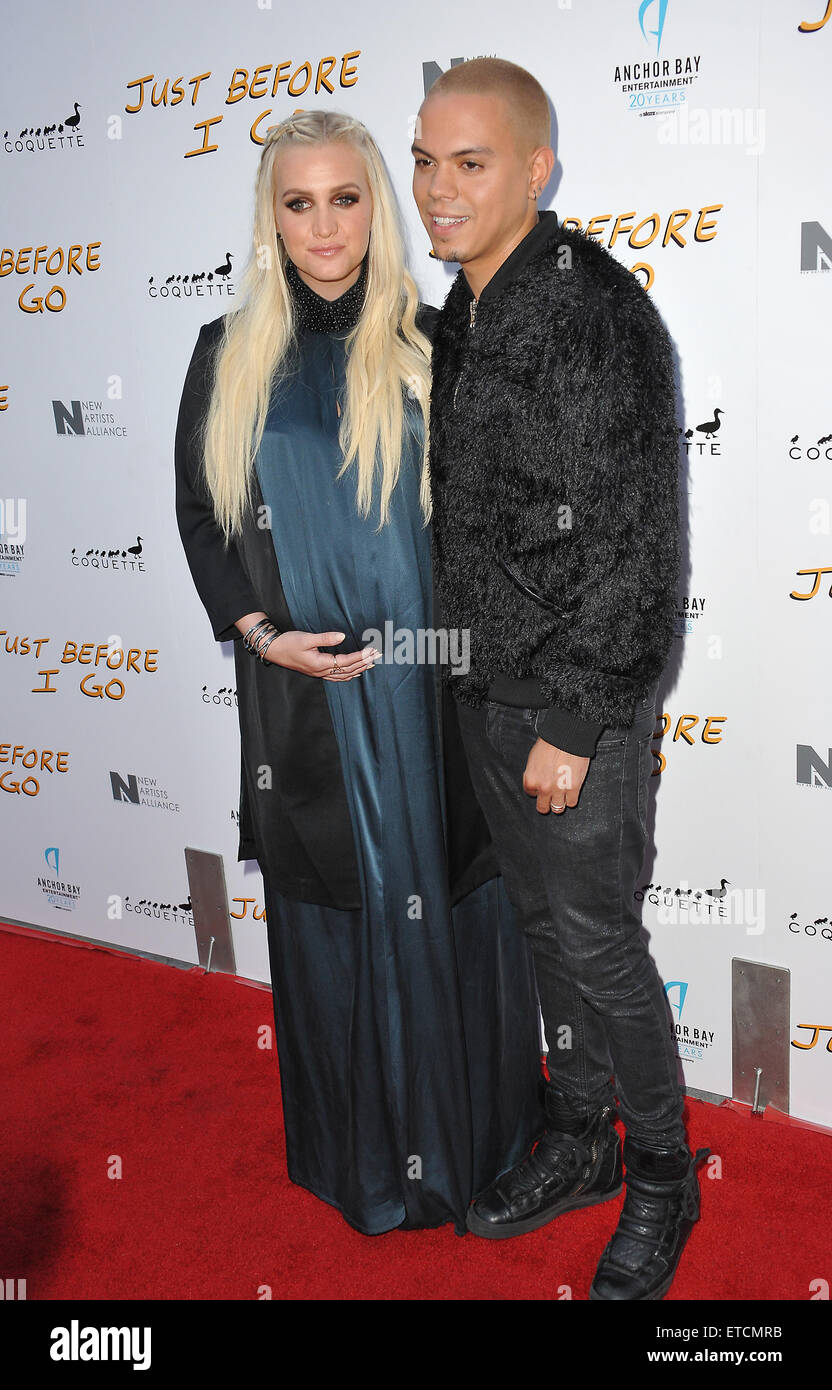 LOS ANGELES, CA - APRIL 20, 2015: Evan Ross, son of Diana Ross, & wife ...