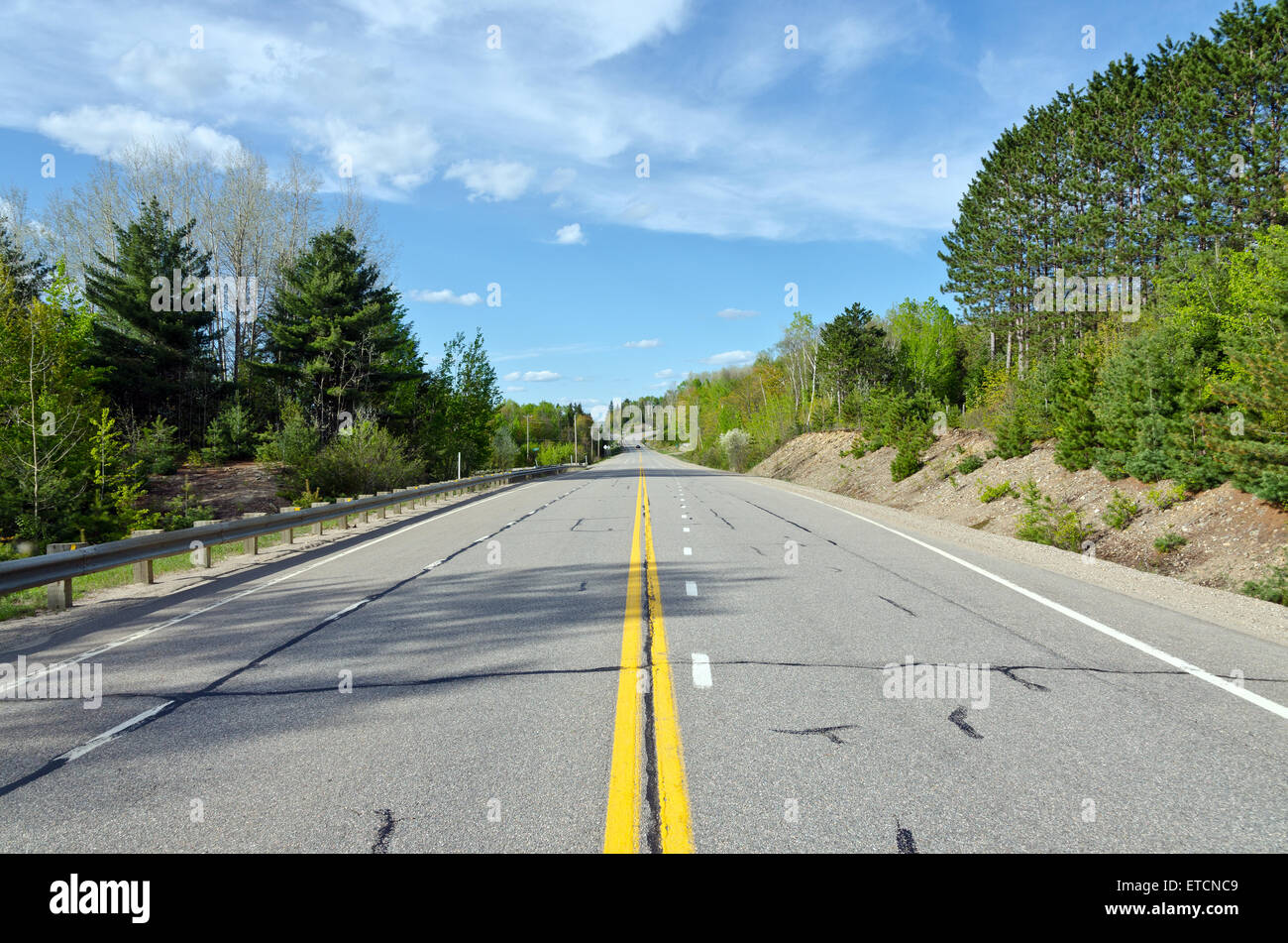 Highway in South part of Quebec, Canada Stock Photo - Alamy