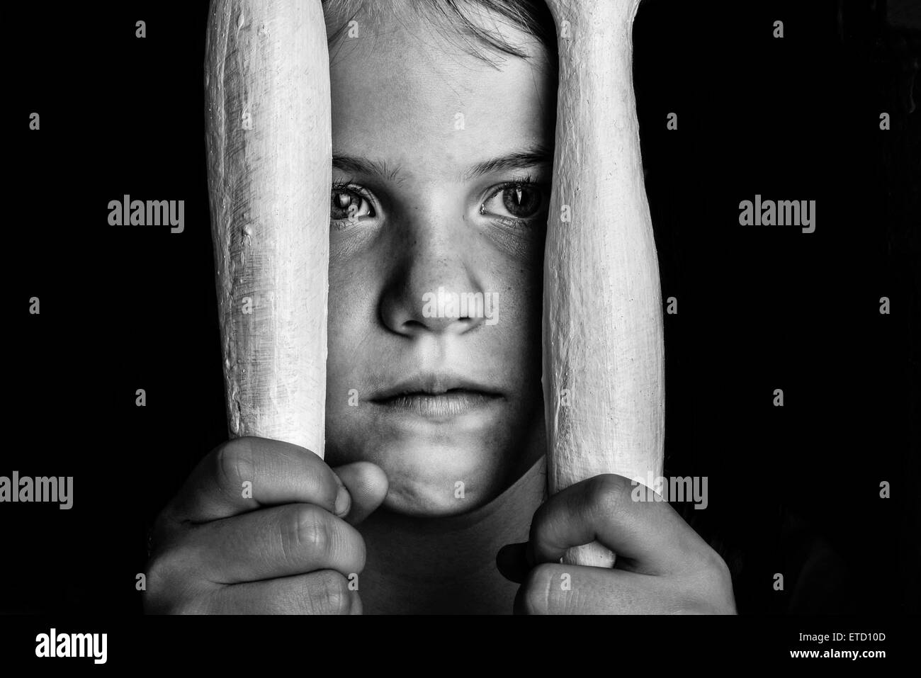 Sad girl looking into the distance Stock Photo - Alamy