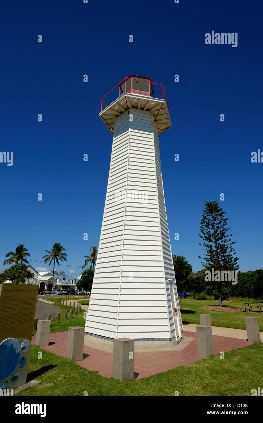 Old Cleveland Point Lighthouse, Queensland, Australia Stock Photo - Alamy