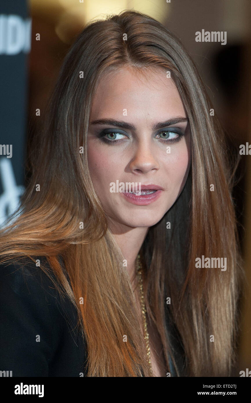 Cara Delevingne promotes YSL at Selfridges London. Featuring: Cara ...