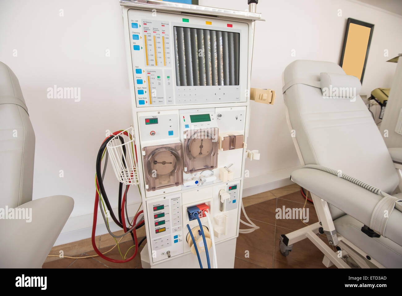 Closeup of dialysis machine and bed in a medical center Stock Photo - Alamy