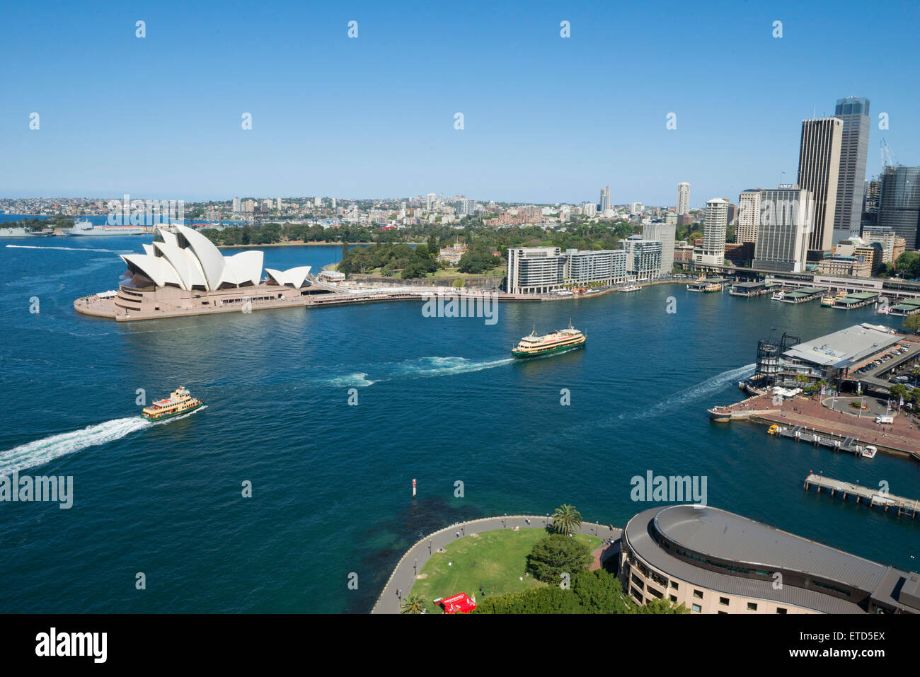 Sydney harbor bridge sydney opera house the rocks hi-res stock ...