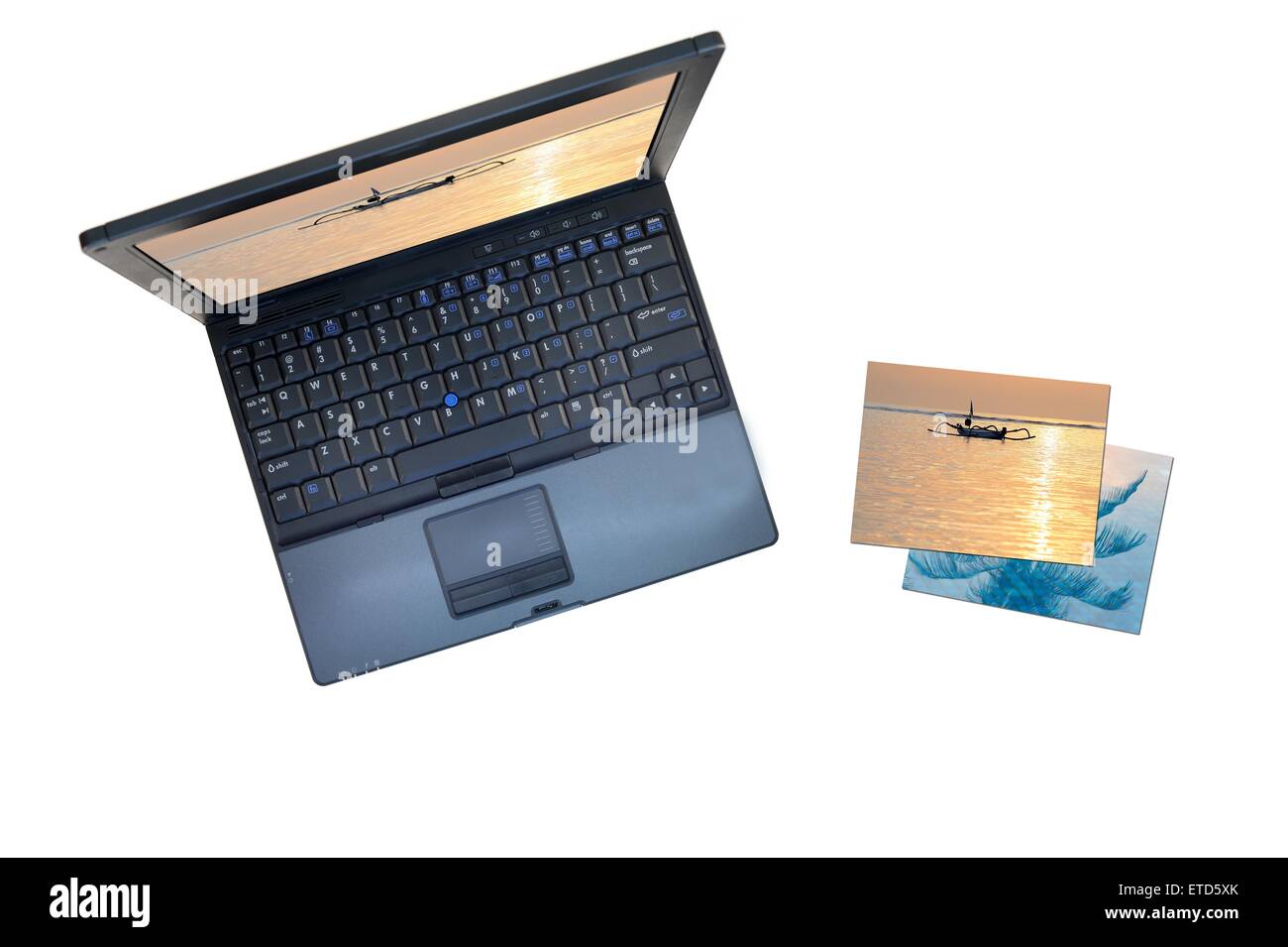 A close up shot of a open laptop Stock Photo - Alamy