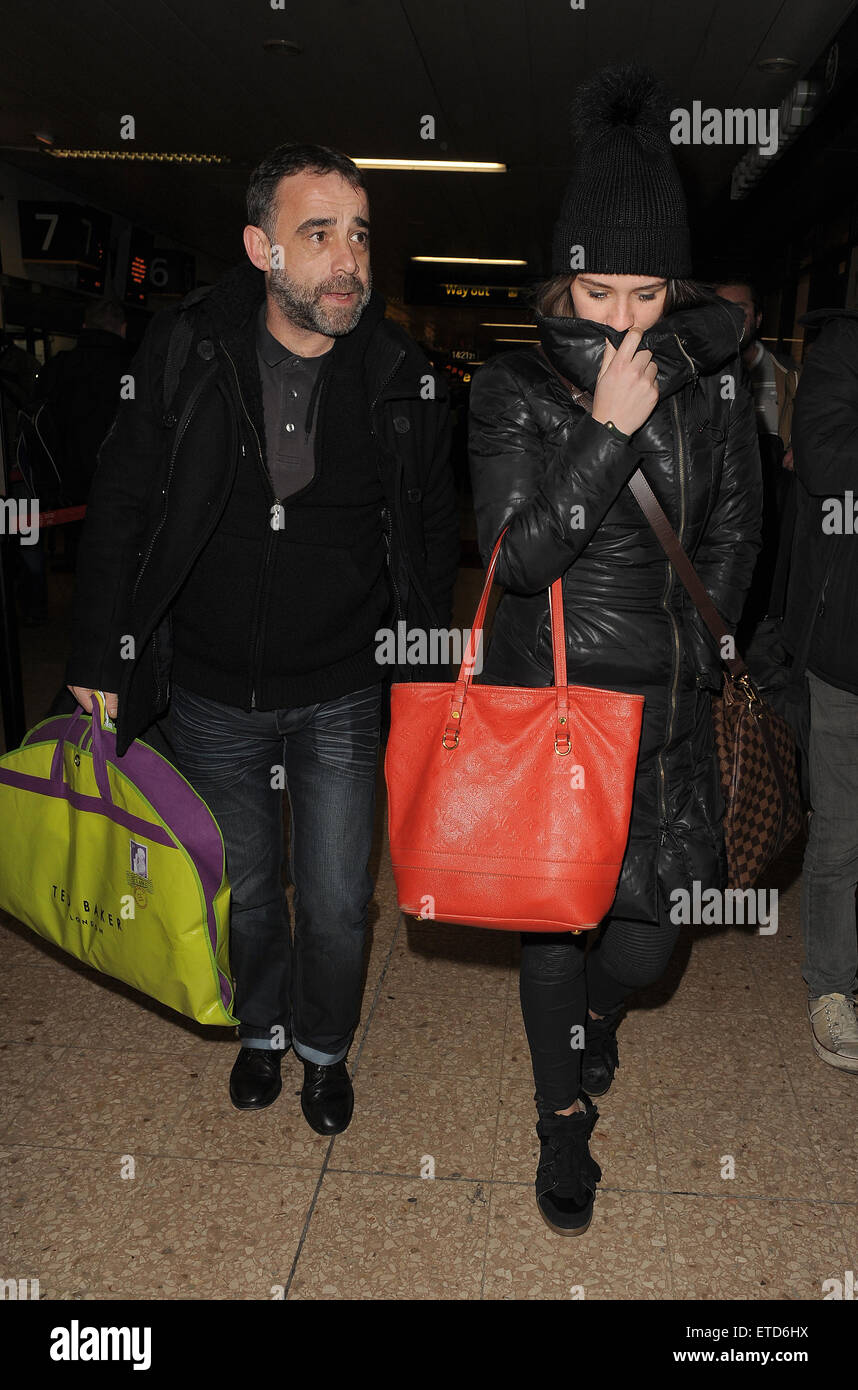 Brooke Vincent, Michael Le Vell and Georgia May Foote arrive at Euston ...