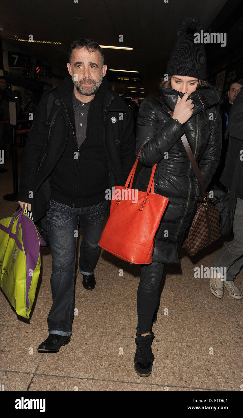 Brooke Vincent, Michael Le Vell and Georgia May Foote arrive at Euston ...