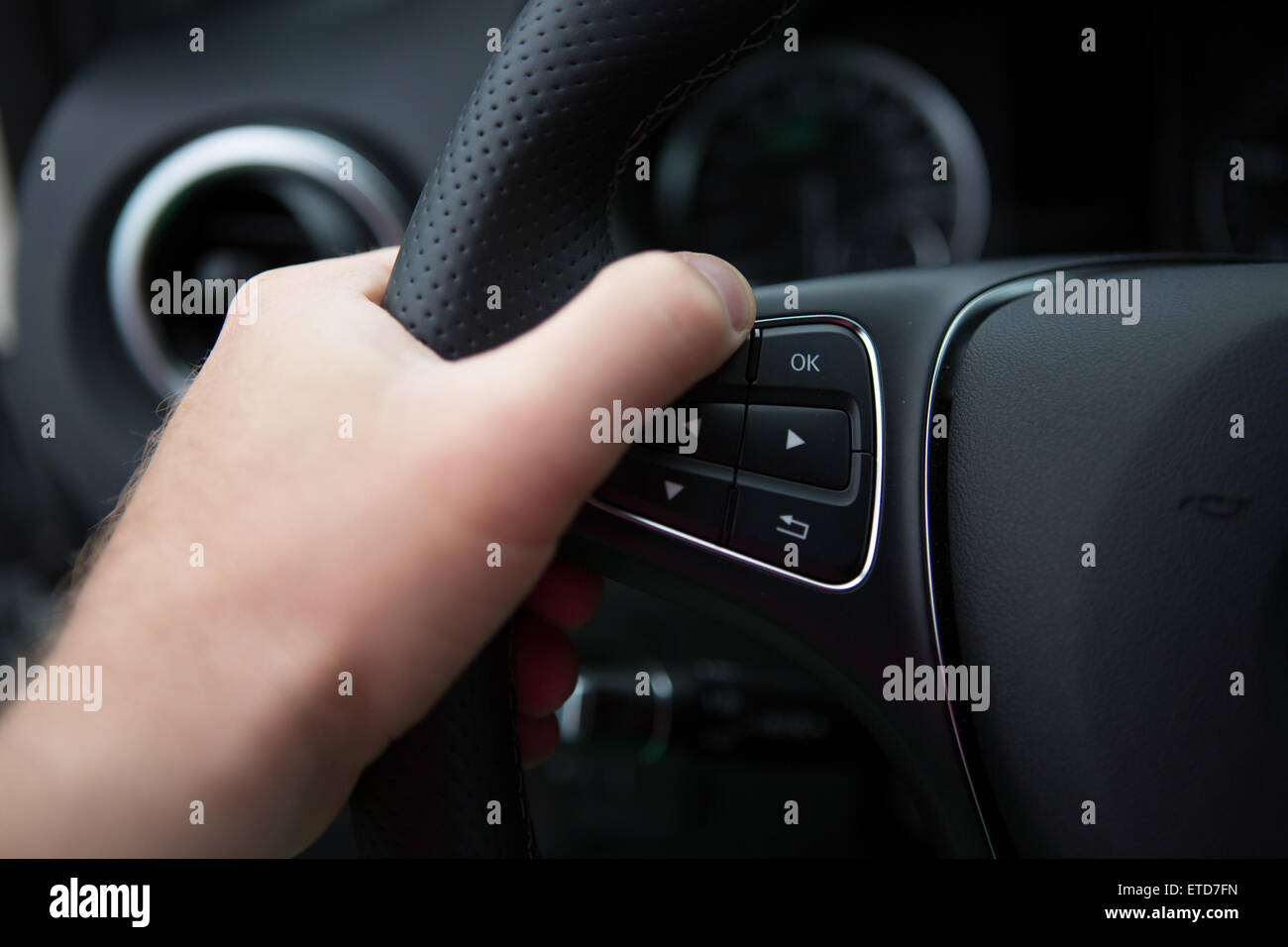 hand close up of a man driving a car Stock Photo - Alamy