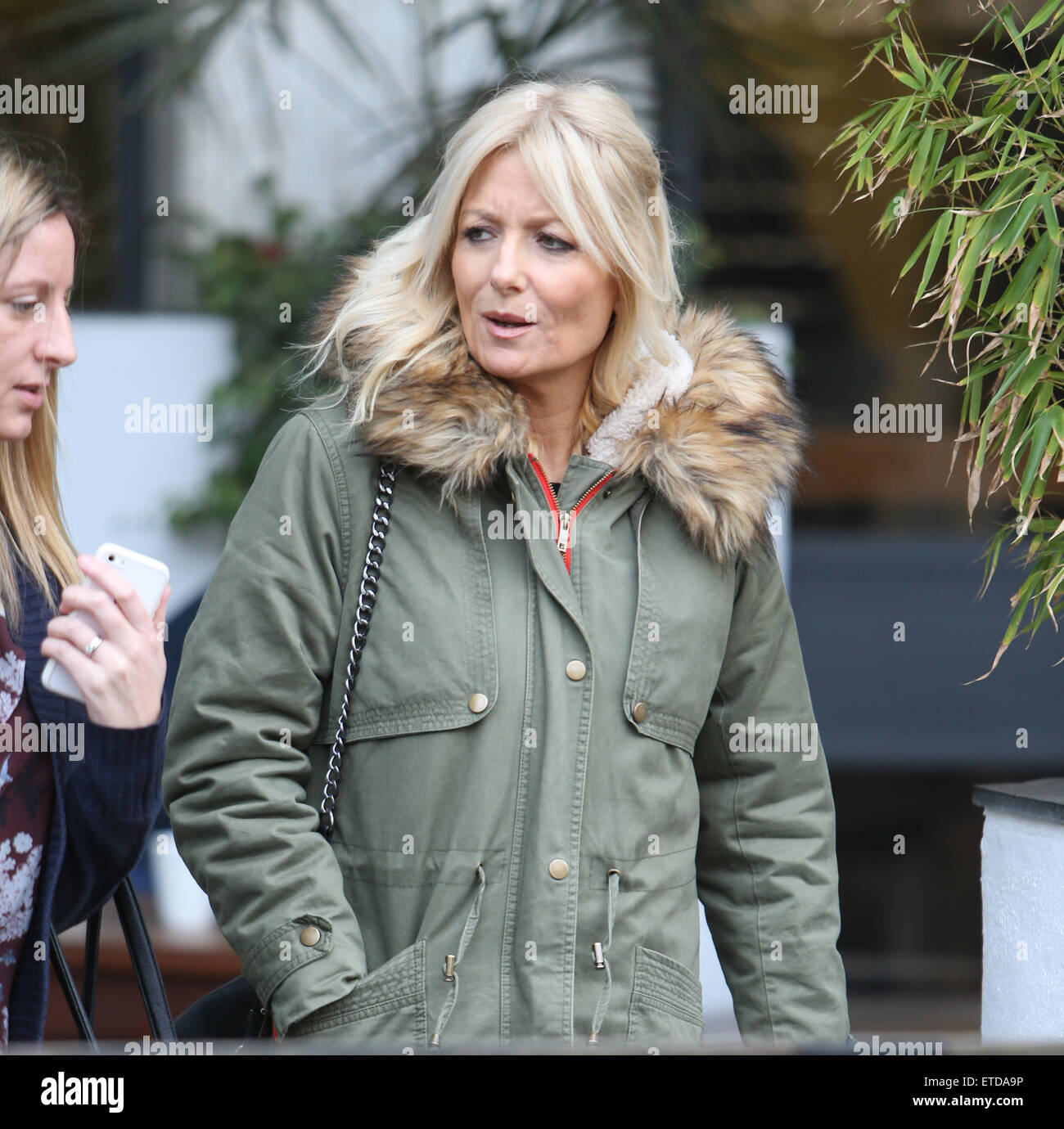 Gaby Roslin outside ITV Studios Featuring: Gaby Roslin Where: London ...
