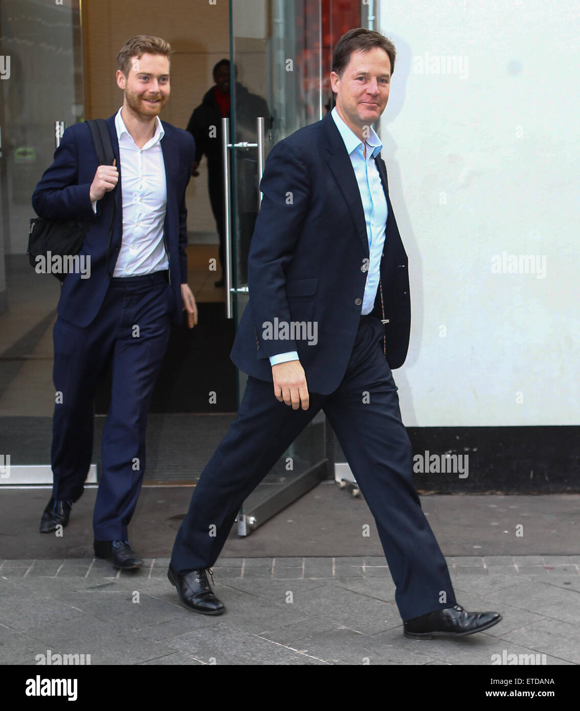 Celebrities leave Global House Featuring: Nick Clegg MP Where: London ...