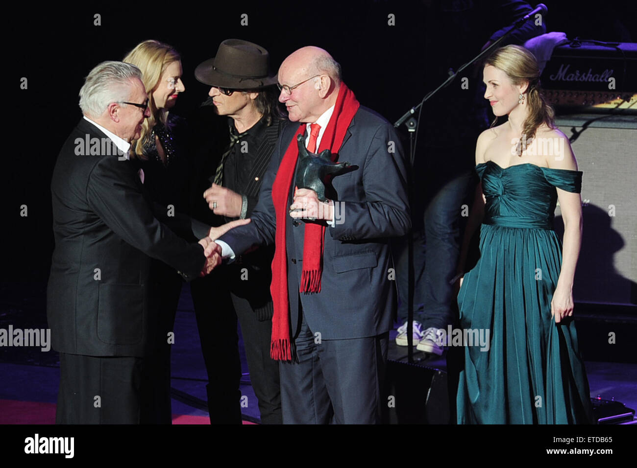 Celebrities attending the award ceremony of the 24 th BZ Culture Award ...