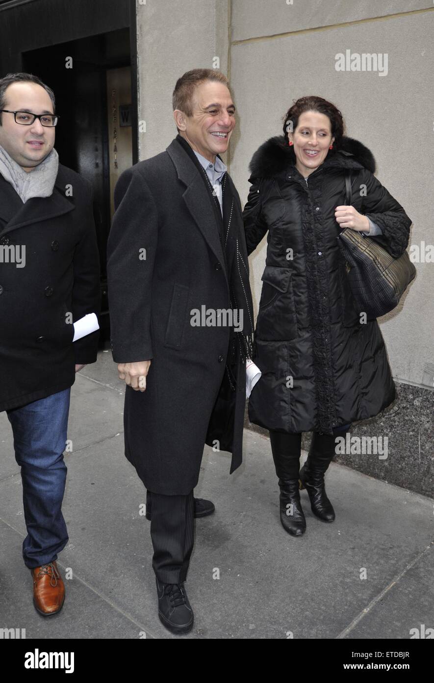 Celebrities at the NBC studios after appearing on the Today show ...