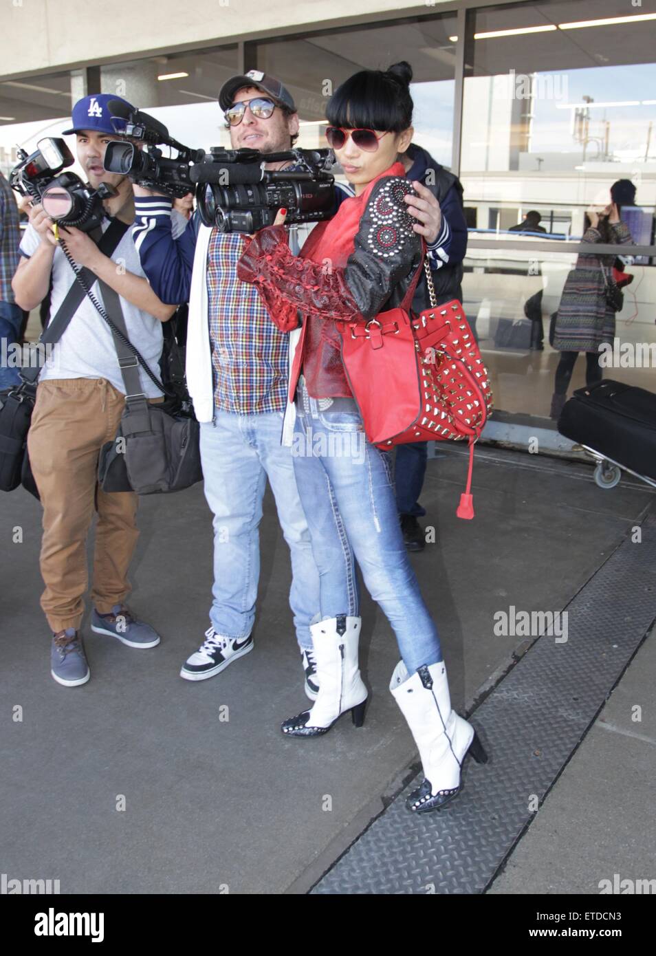 Bai Ling departs from Los Angeles International Airport (LAX) Featuring ...