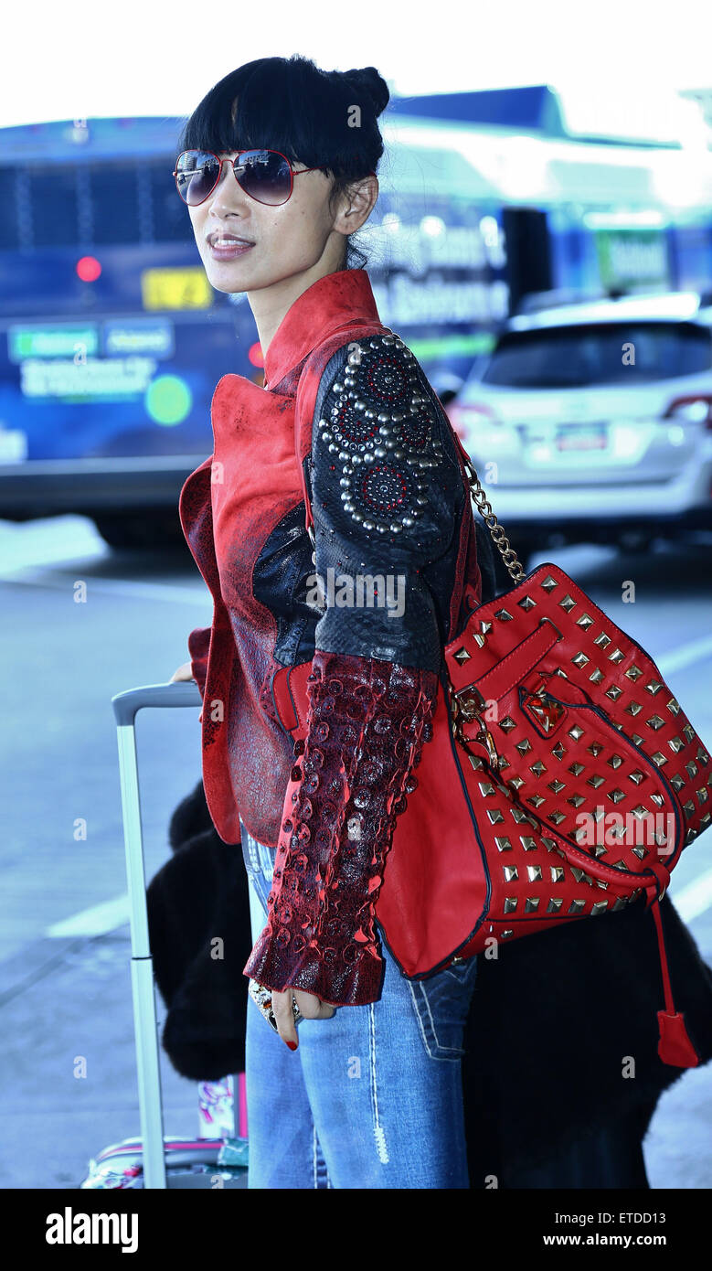 Bai Ling departs from Los Angeles International Airport (LAX) Featuring ...