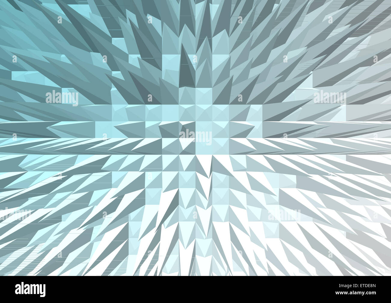 turquoise green gradient pyramid extrude abstract background Stock ...