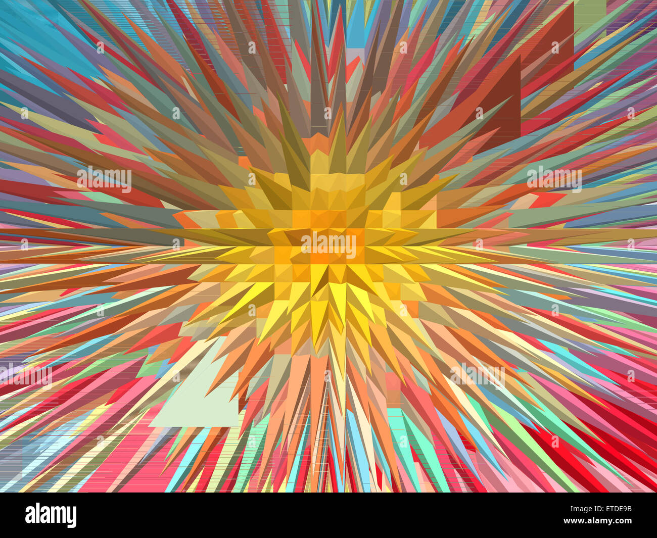 Colorful pyramid extrude background Stock Photo - Alamy