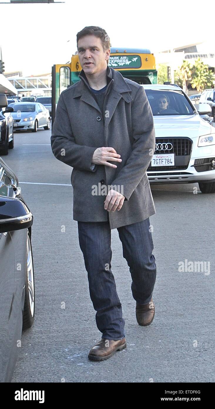 Former professional ice hockey player, Luc Robitaille departs from LAX ...