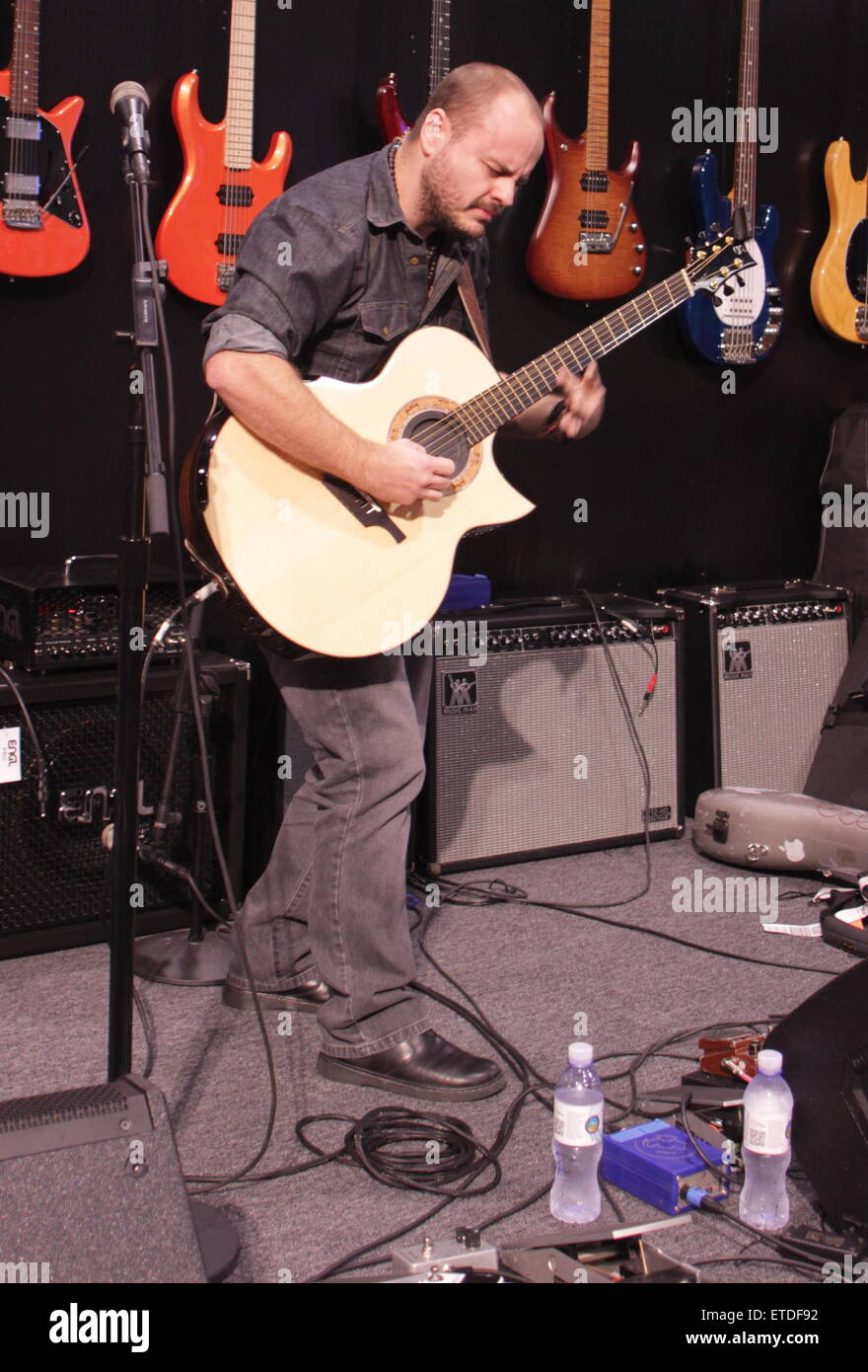The NAMM Show 2015 at Anaheim Convention Center Featuring: Andy Mckee ...
