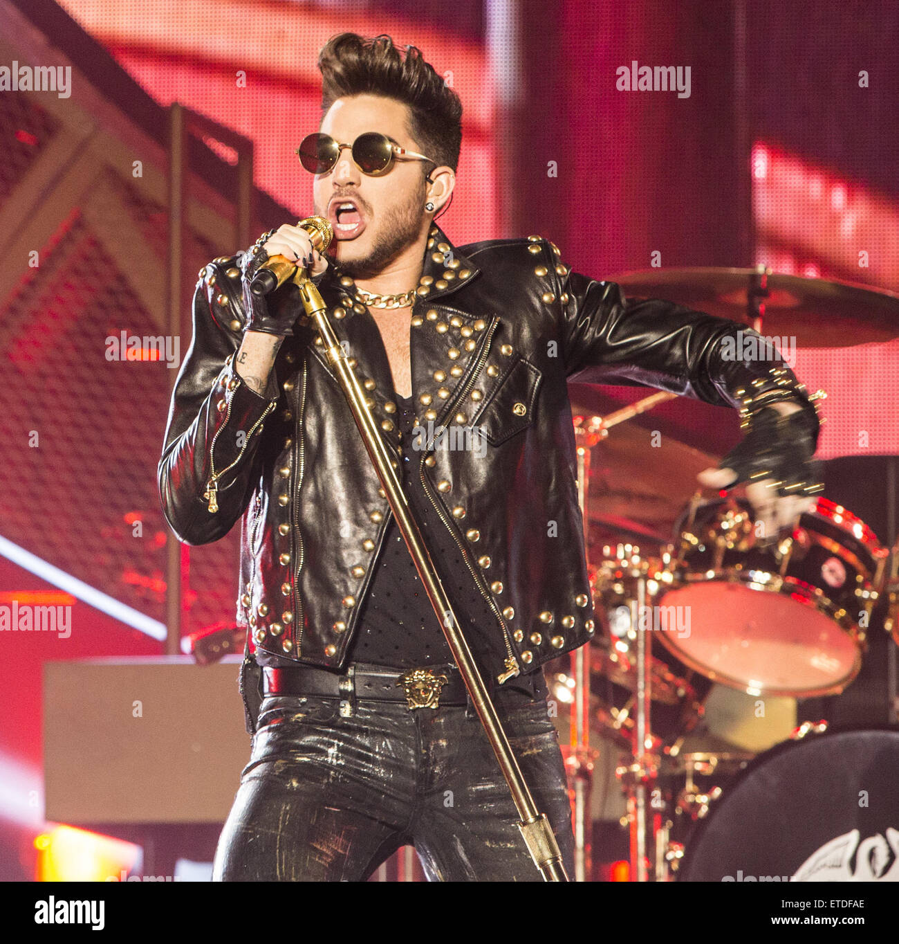 British rock legends Queen and Adam Lambert perform at the Barclaycard ...