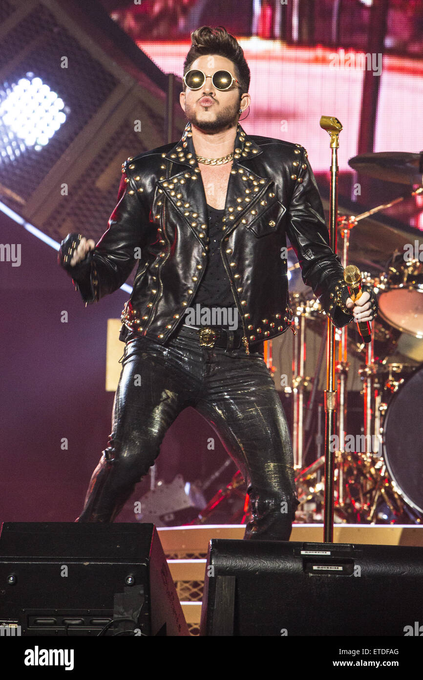 British rock legends Queen and Adam Lambert perform at the Barclaycard ...