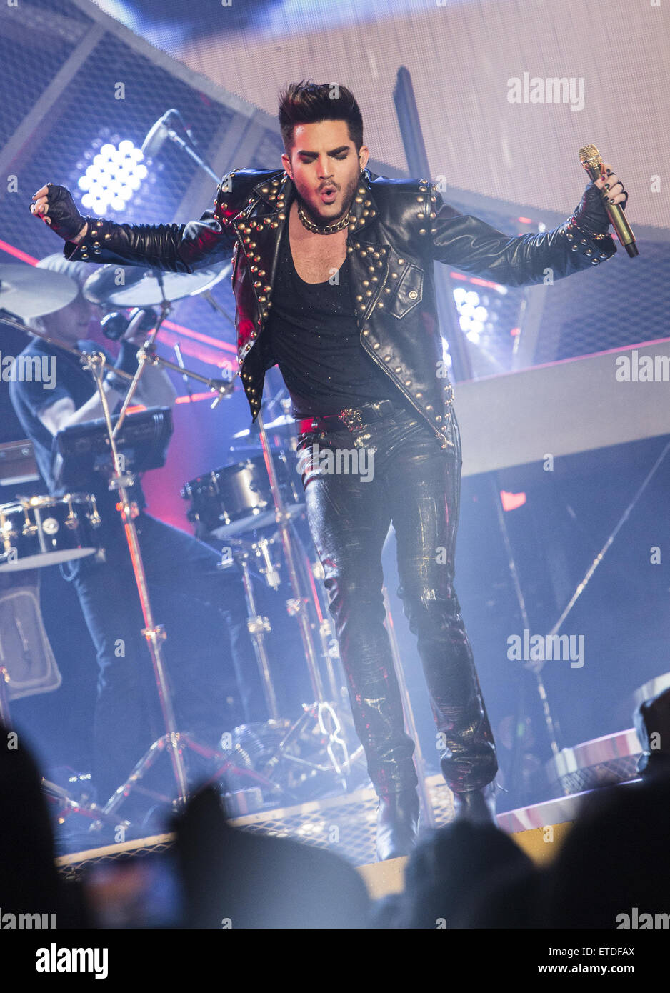 British rock legends Queen and Adam Lambert perform at the Barclaycard ...