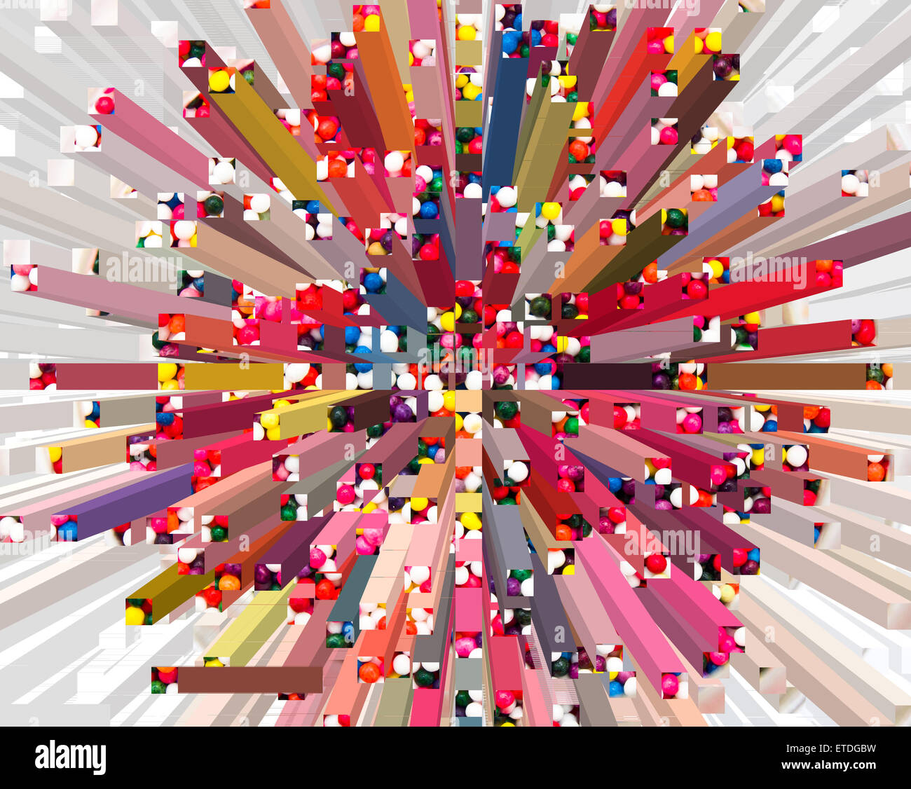 Colorful extrude abstract background Stock Photo - Alamy