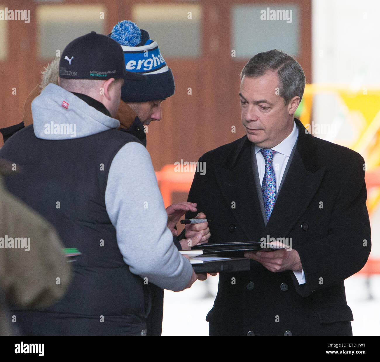 UKIP leader Nigel Farage at BBC Broadcasting House for an appearance on ...