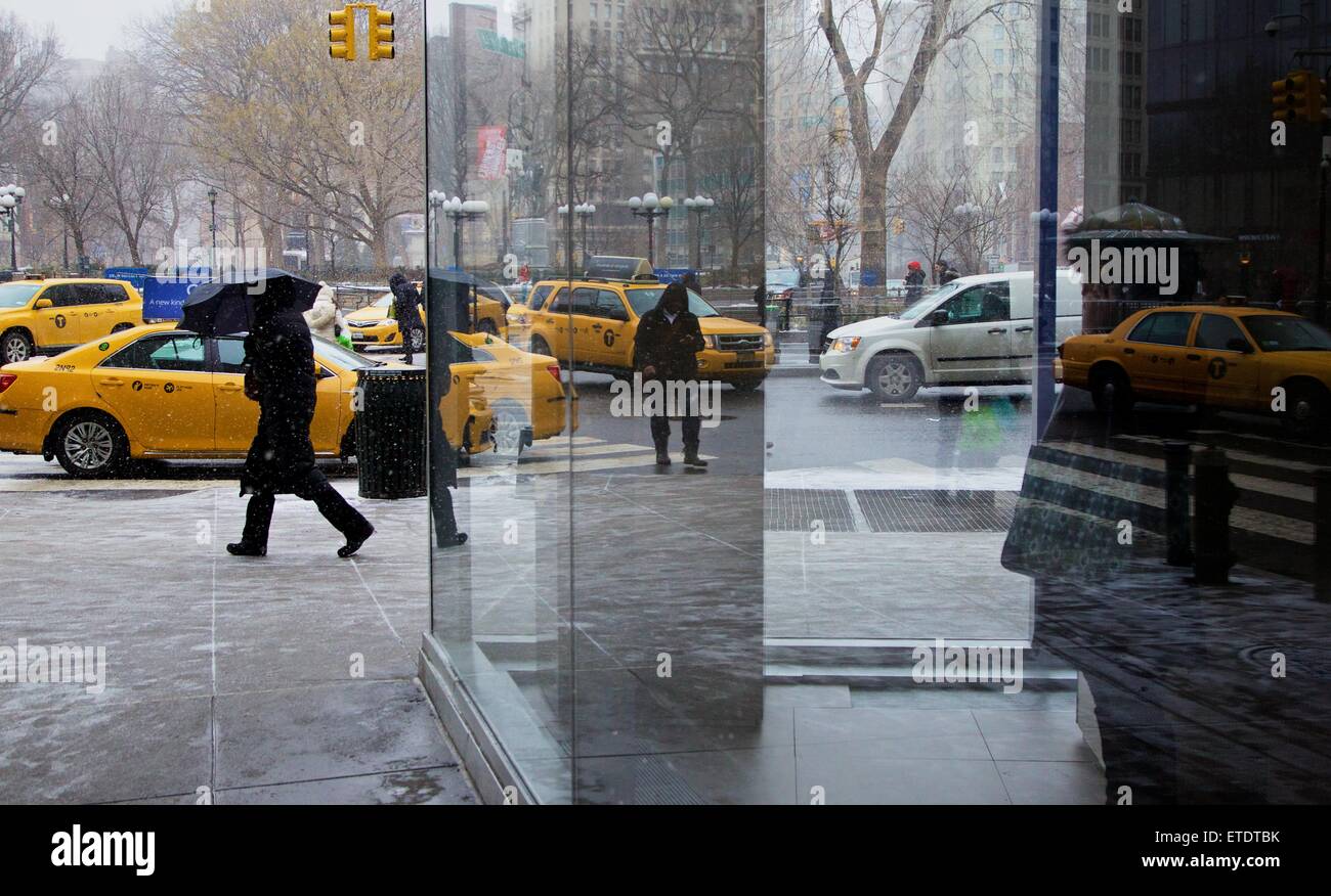 Panicked New Yorkers preparing for the winter storm Where: New York ...