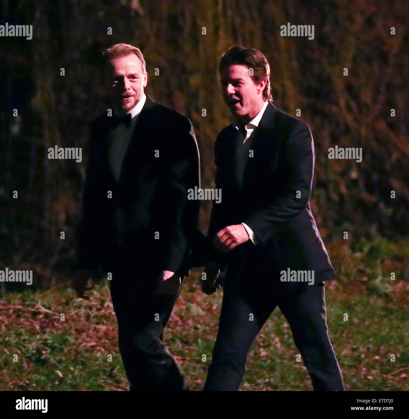 Tom Cruise and Simon Pegg flim a scene for Mission Impossible 5 in East ...
