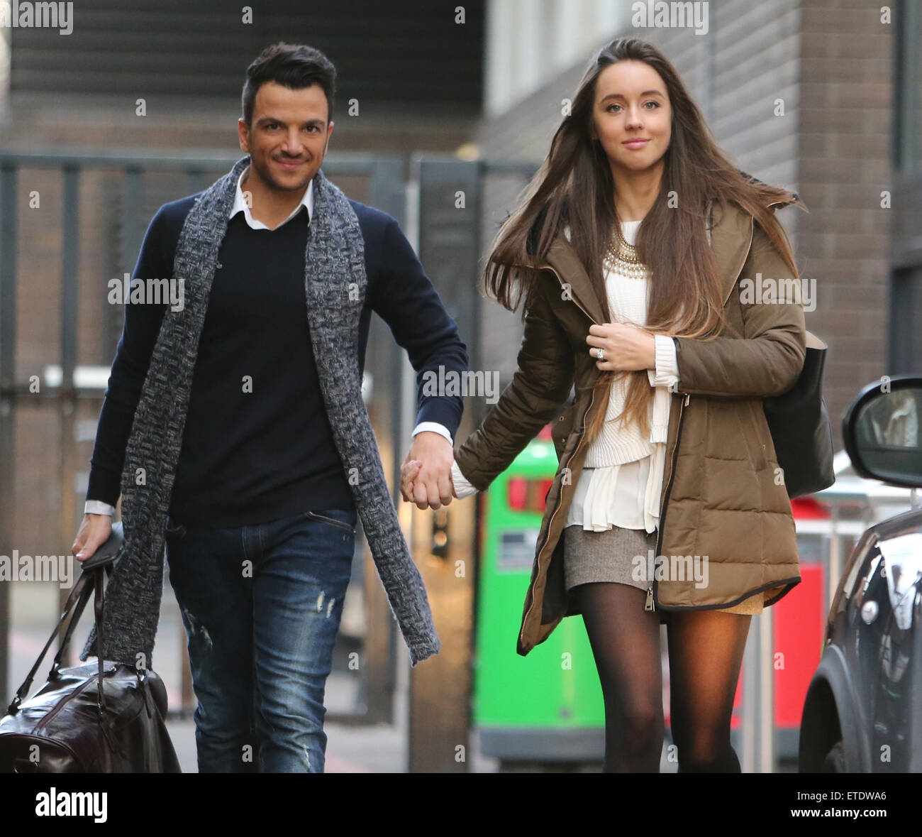 Peter Andre and fiancee Emily MacDonagh outside ITV Studios Featuring ...