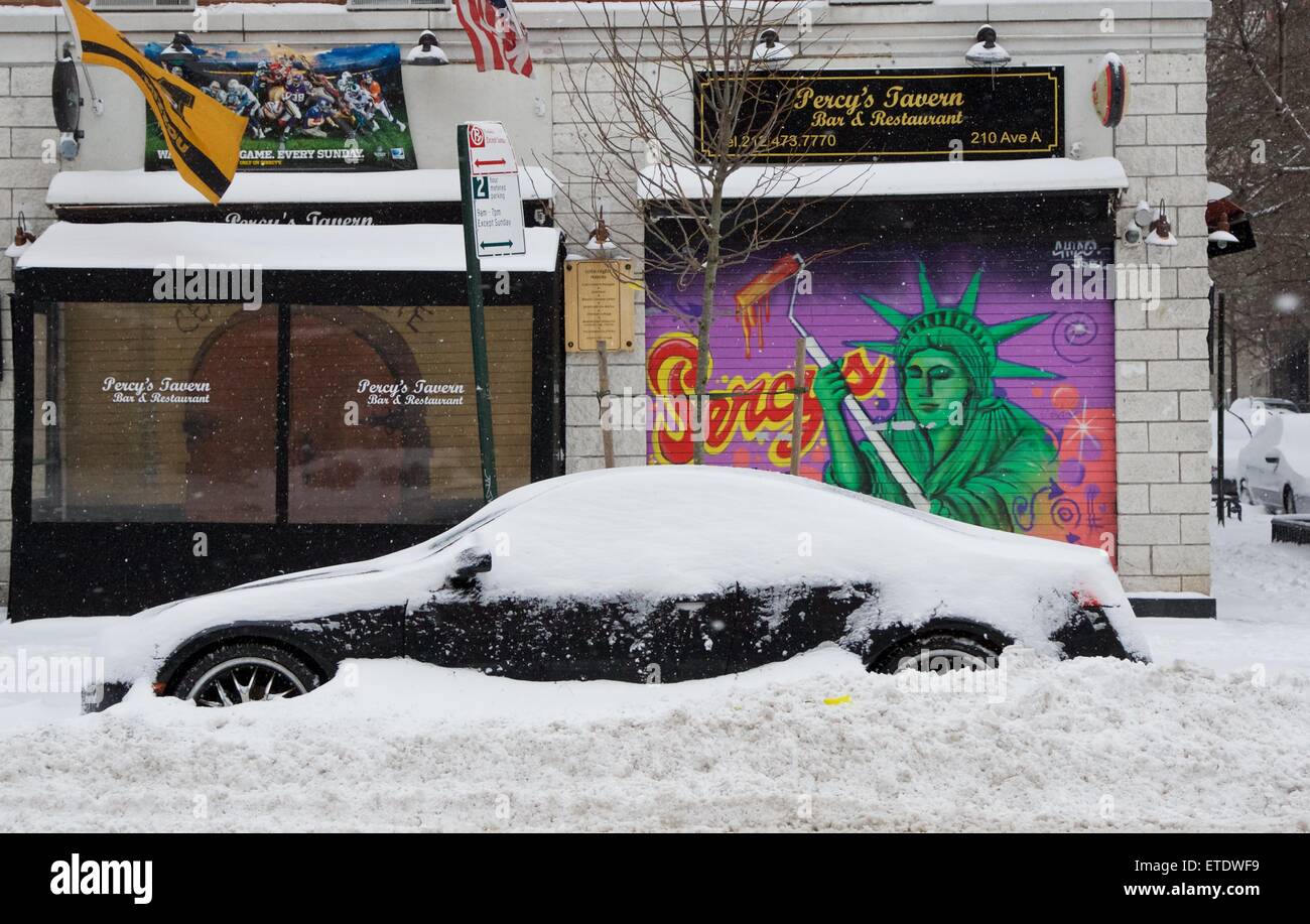 Winter Storm Juno aftermath in New York City Featuring: Atmosphere ...