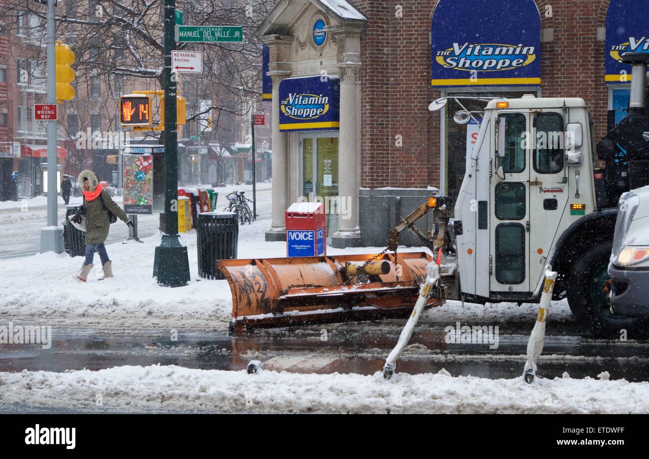 Winter Storm Juno aftermath in New York City Featuring: Atmosphere ...